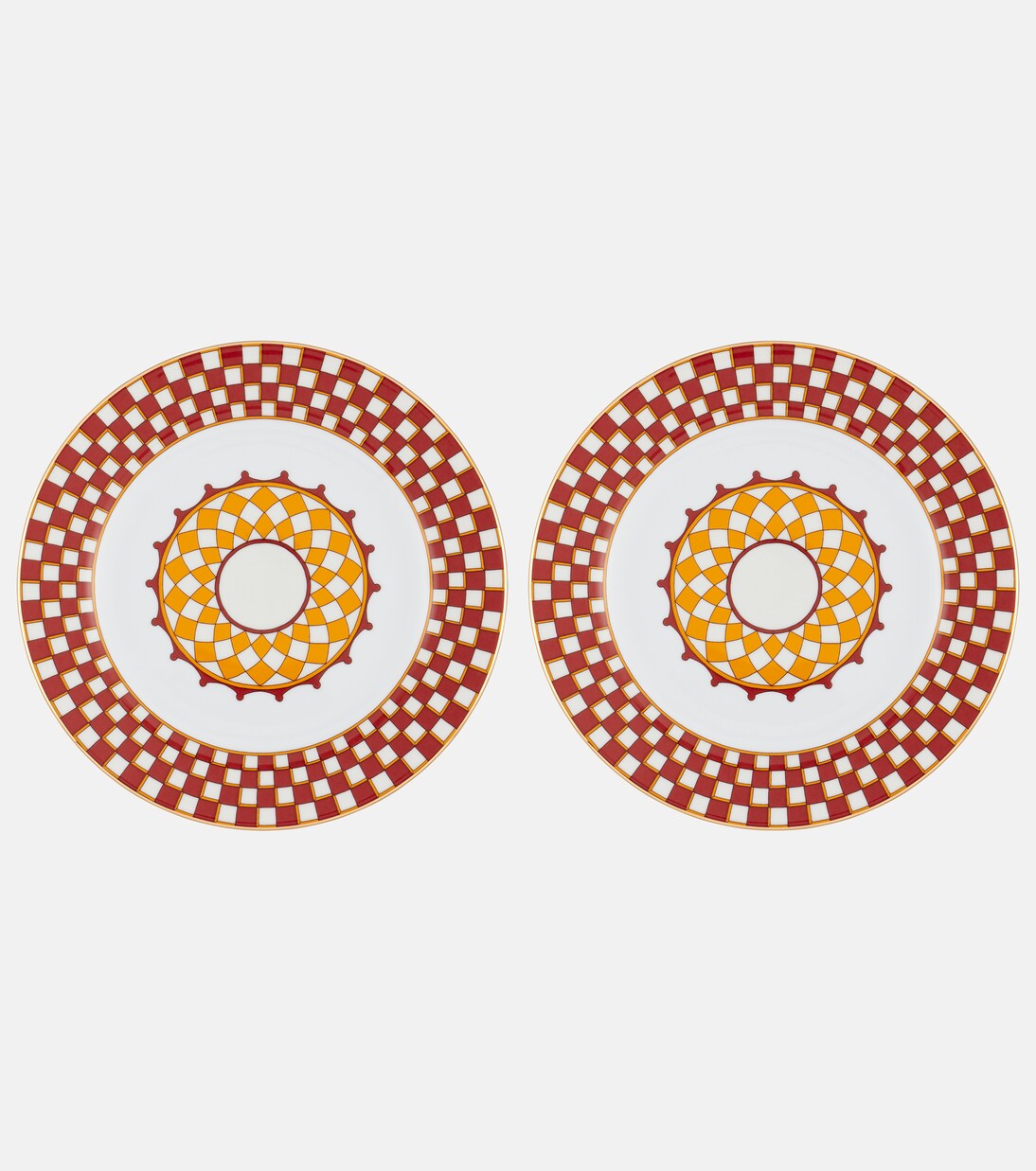 Apollo set of 2 porcelain dessert plates in multicoloured - La Double J ...