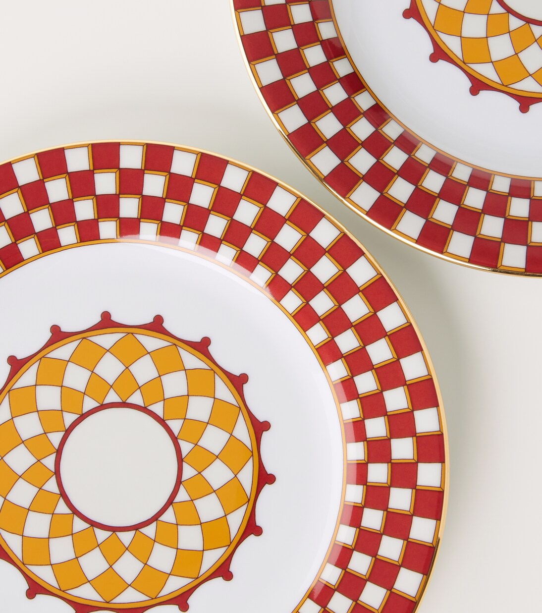 Apollo set of 2 porcelain dessert plates in multicoloured - La Double J ...