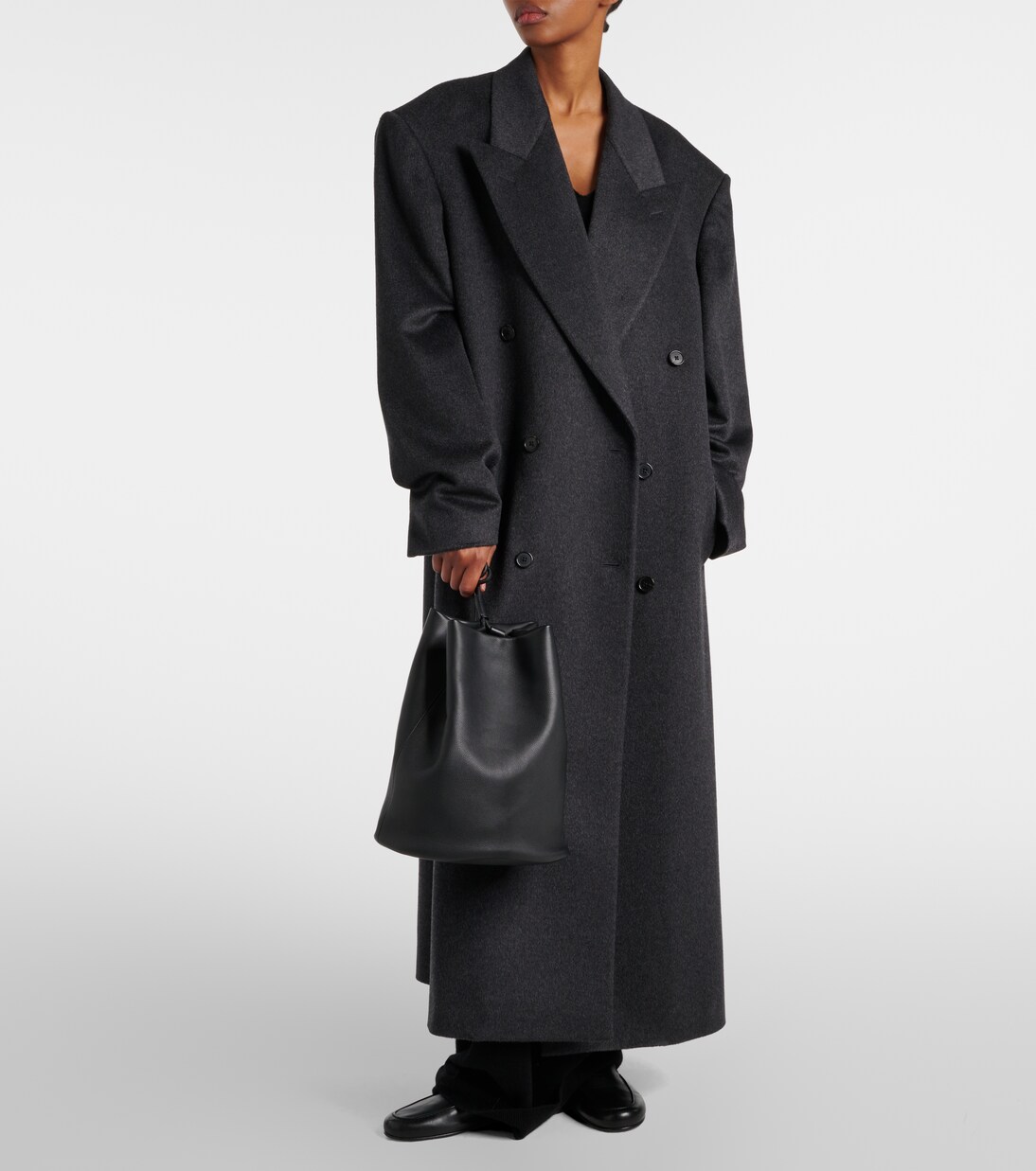 Joe leather backpack in black - The Row | Mytheresa