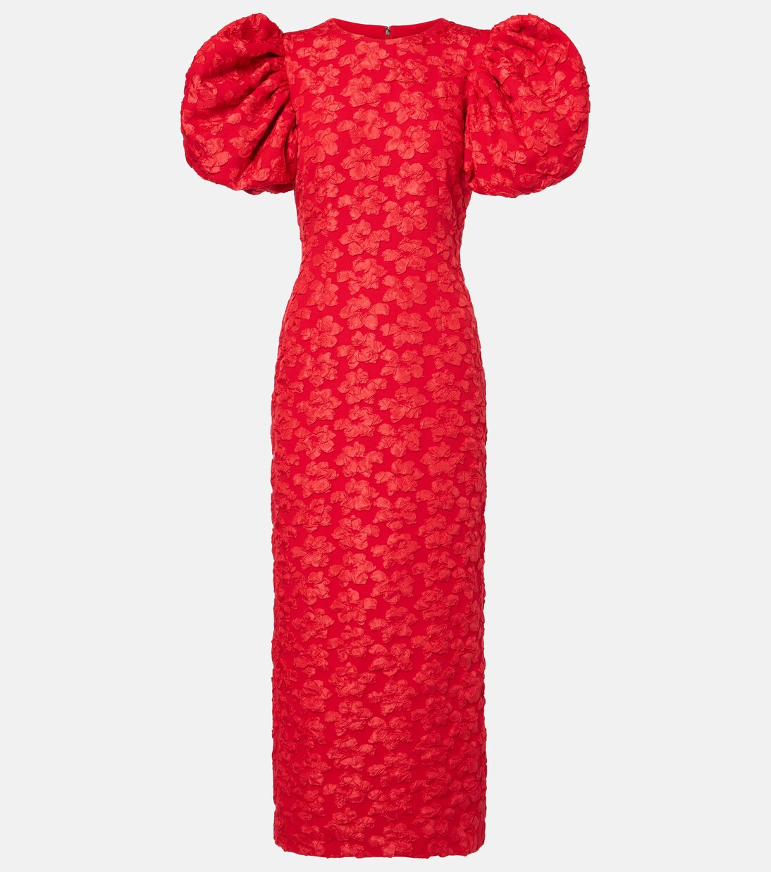 Jacquard midi dress in red - Rotate | Mytheresa