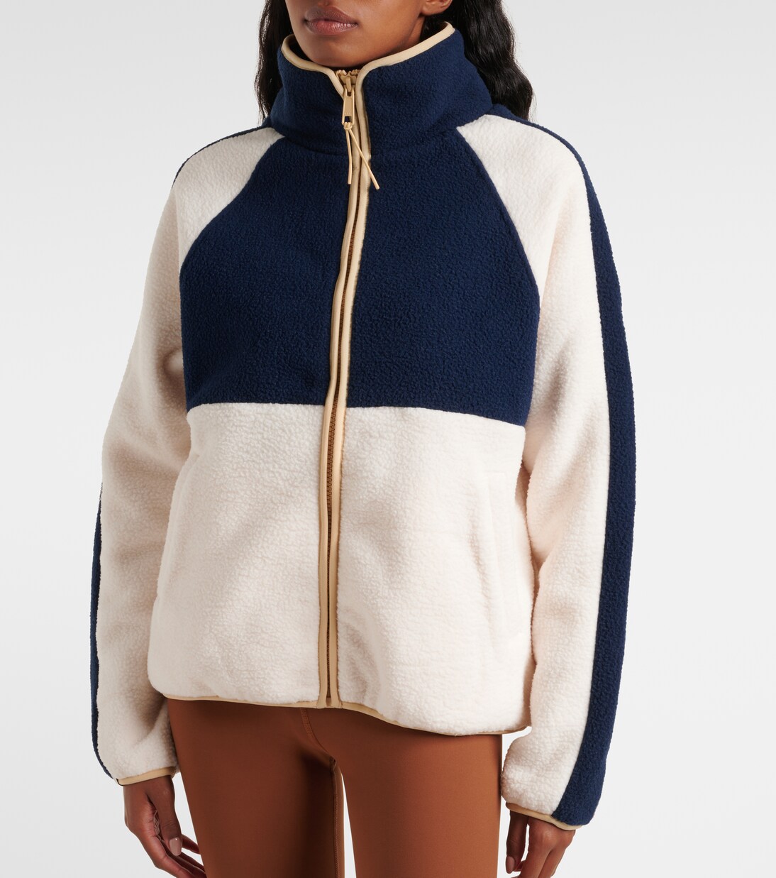 Harlow colorblocked fleece jacket in blue - The Upside | Mytheresa