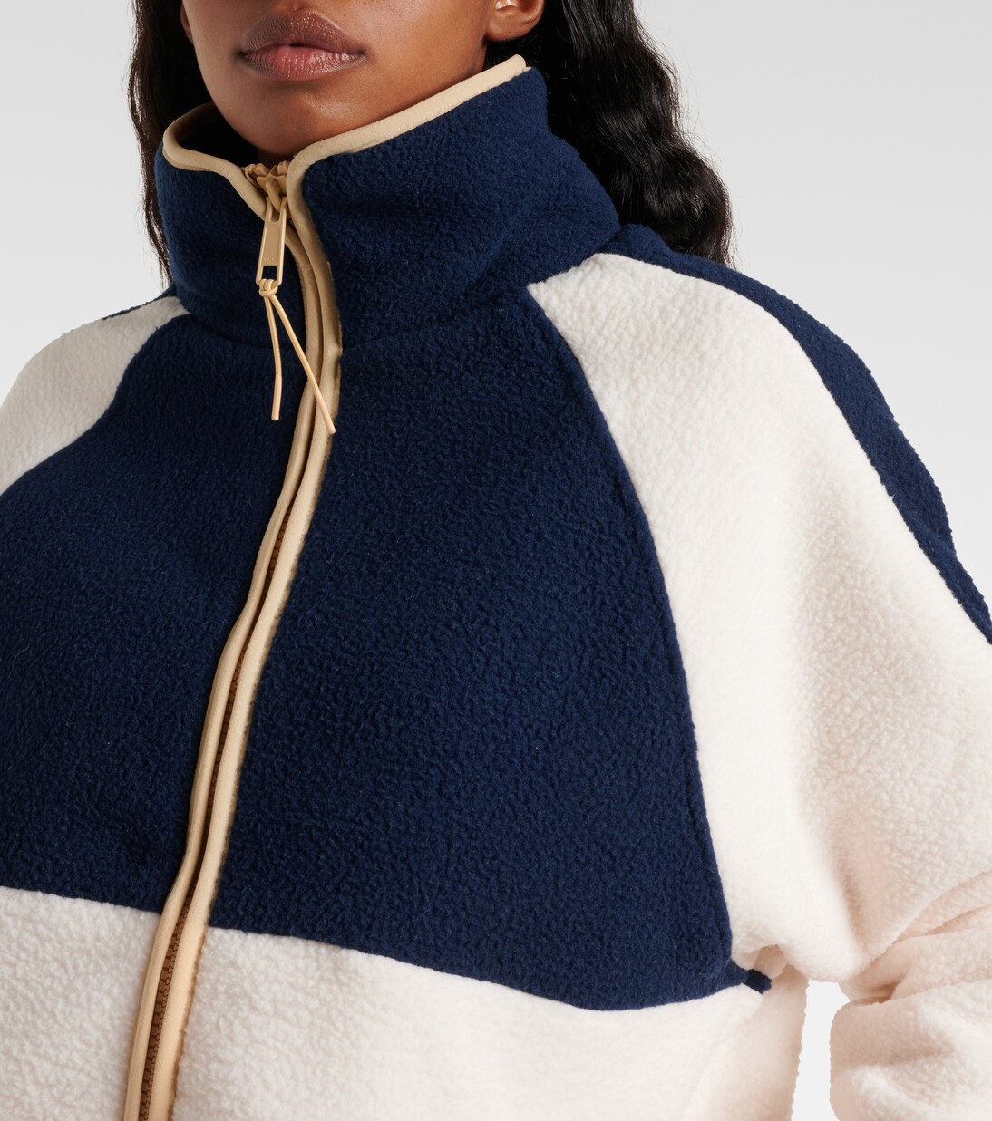 Harlow colorblocked fleece jacket in blue - The Upside | Mytheresa
