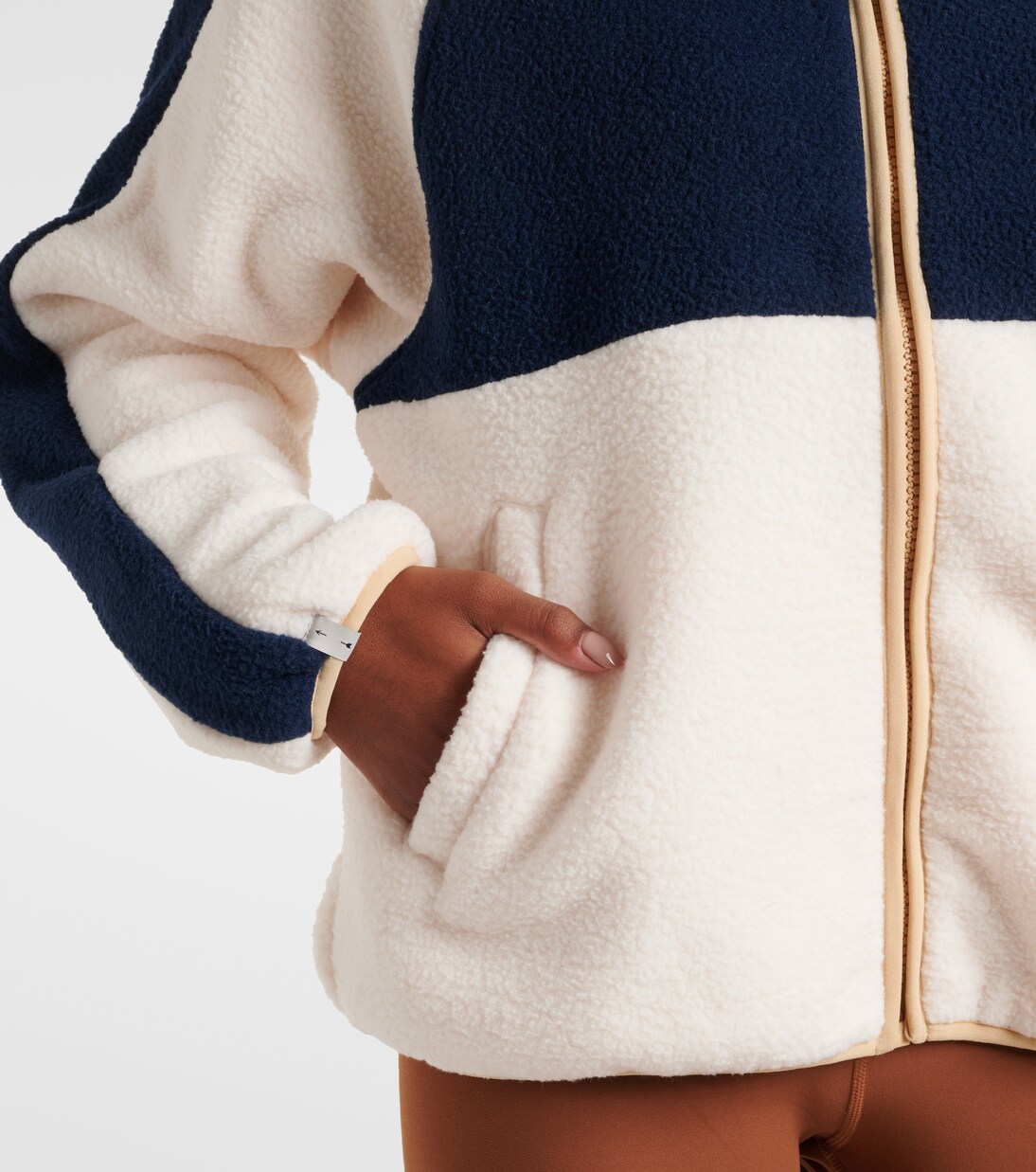 Harlow colorblocked fleece jacket in blue - The Upside | Mytheresa