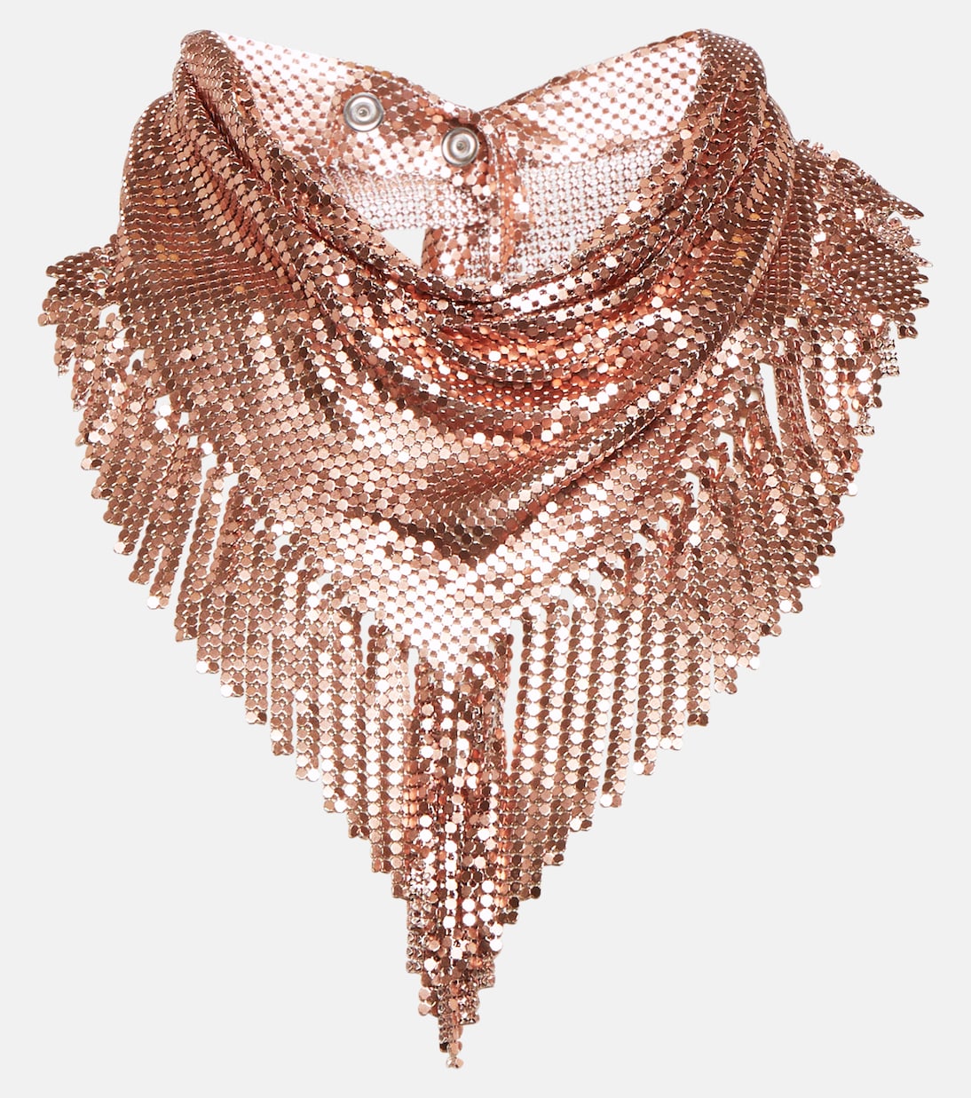 Pixel fringed scarf in metallic - Rabanne | Mytheresa