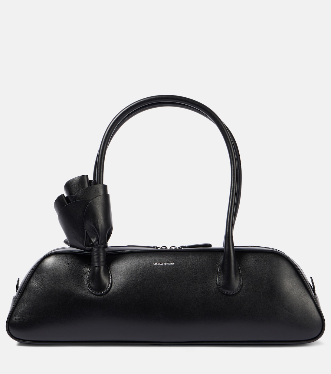 Brigitte leather shoulder bag in black - Magda Butrym | Mytheresa