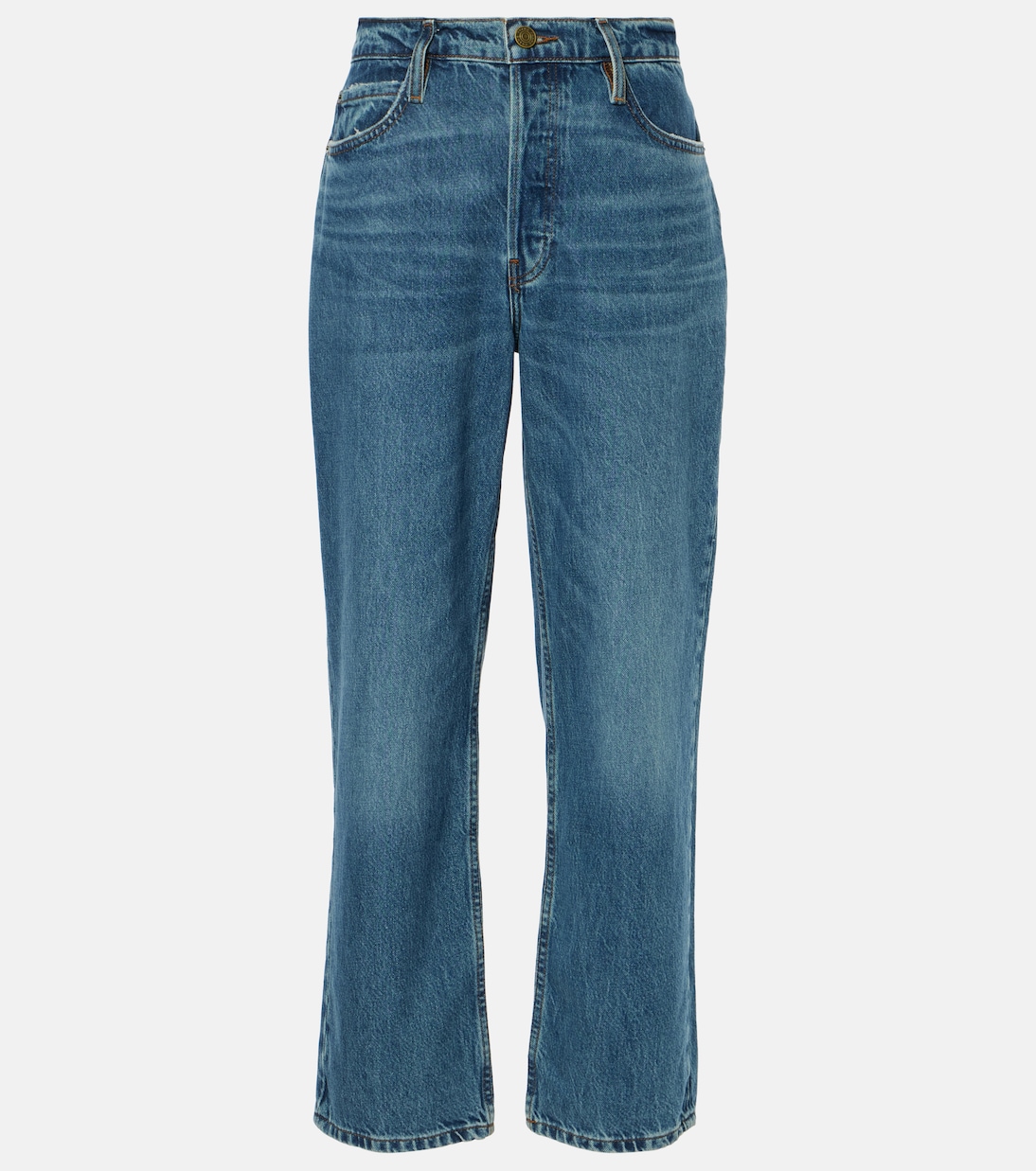 The Slouchy straight jeans in blue - Frame | Mytheresa