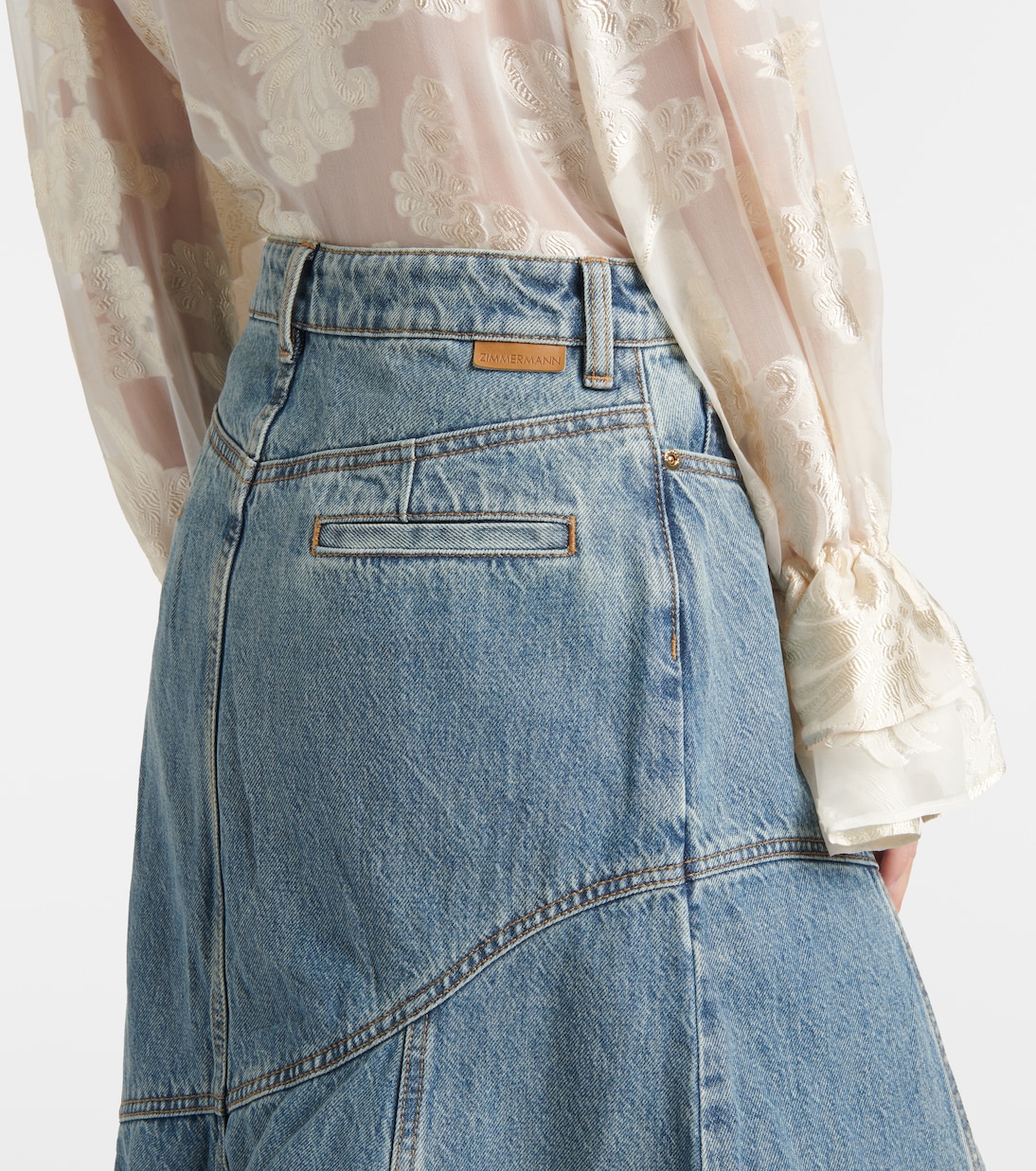 블루 Illustration 데님 스커트 - Zimmermann | Mytheresa