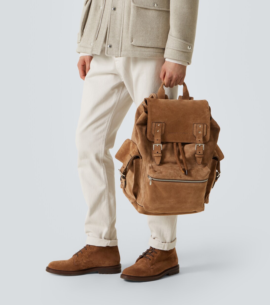 City suede backpack in brown - Brunello Cucinelli | Mytheresa