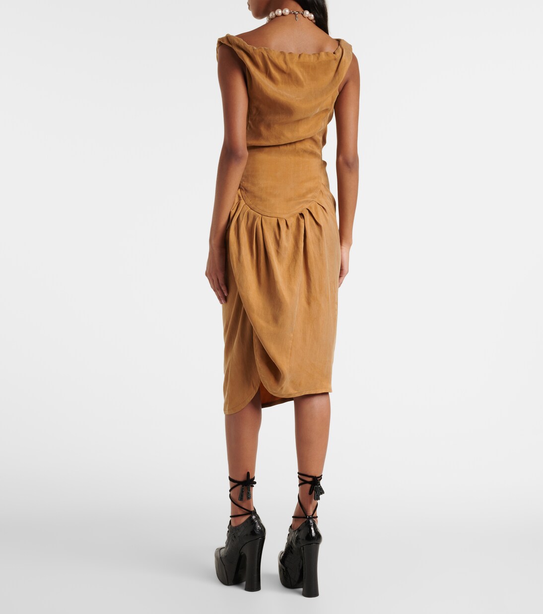 Ginnie draped gown in beige - Vivienne Westwood | Mytheresa