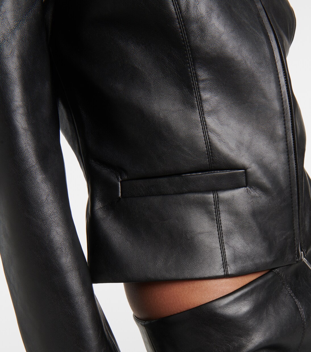 Ubala faux leather jacket in black - Aya Muse | Mytheresa
