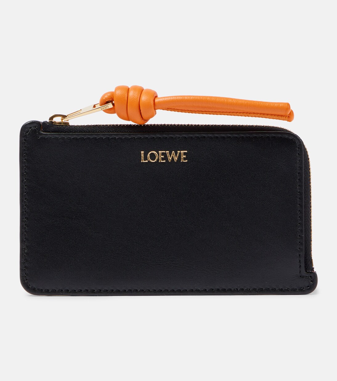 Knot leather card holder in black - Loewe | Mytheresa