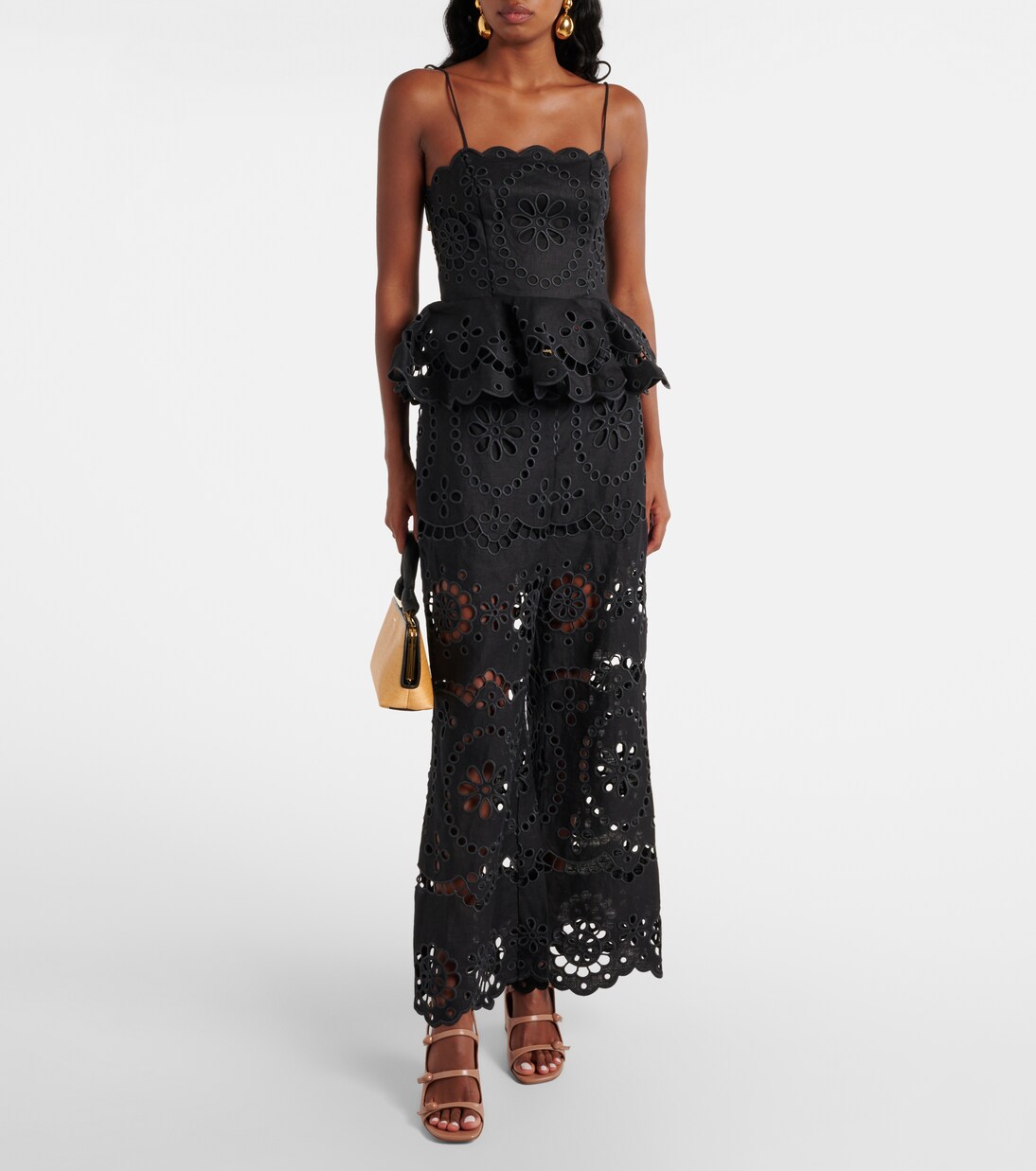 Top Pop brodé en lin en noir – Zimmermann | Mytheresa