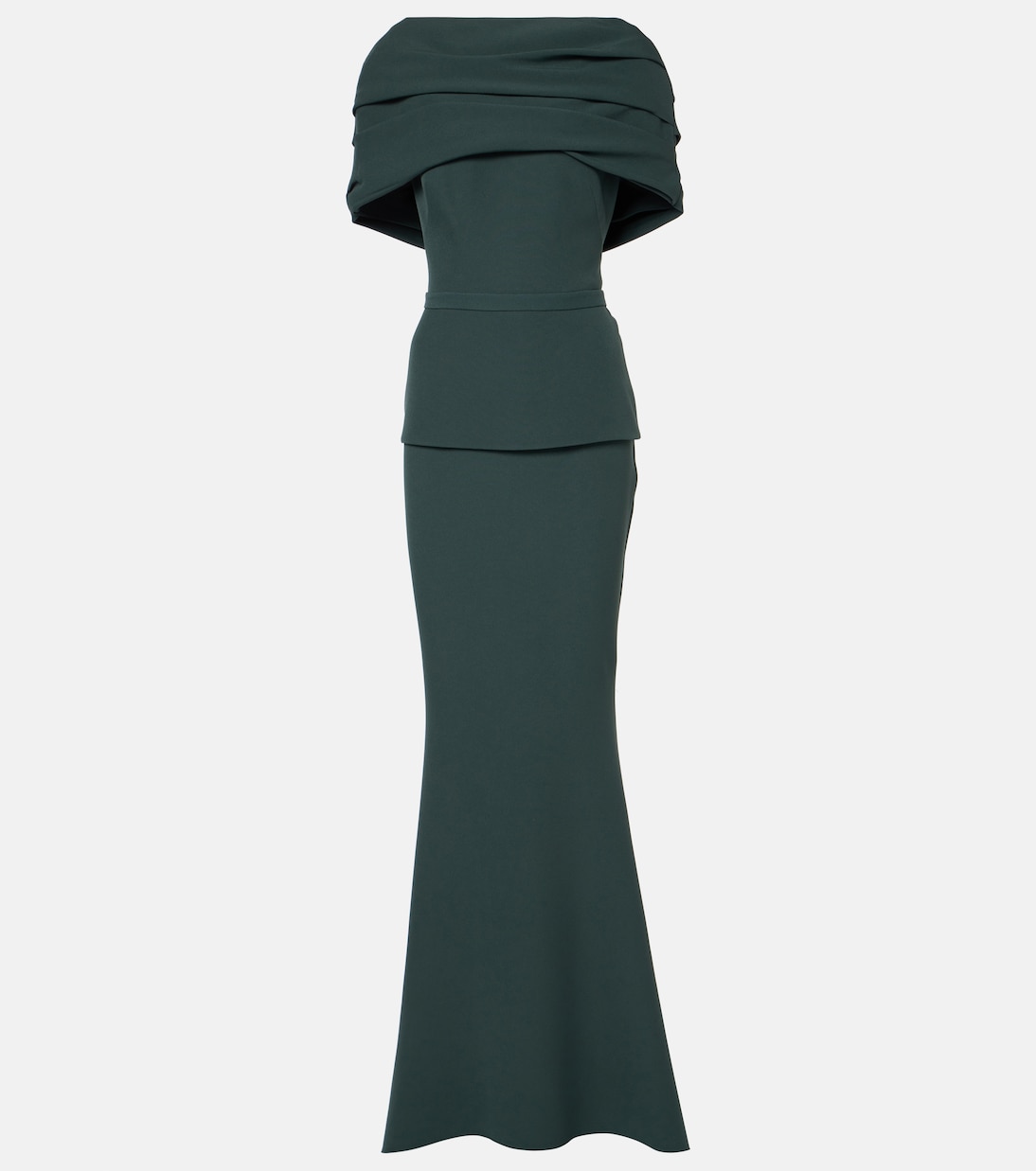 Robe longue en crêpe en vert – Safiyaa | Mytheresa
