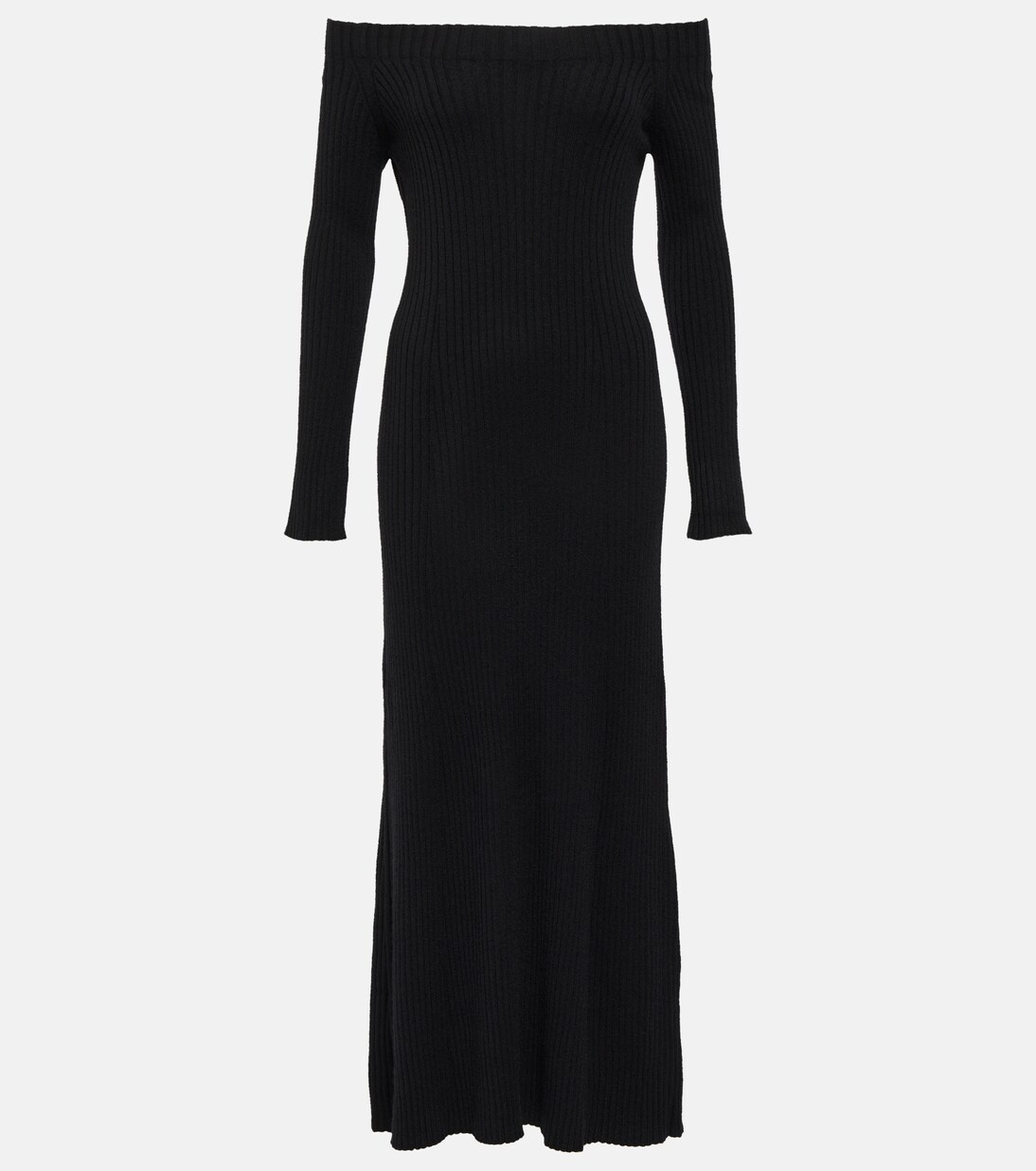 Marvin off-shoulder cashmere midi dress in black - Lisa Yang | Mytheresa