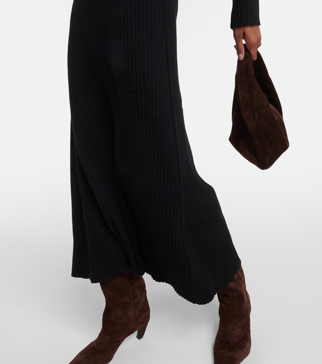 Marvin off-shoulder cashmere midi dress in black - Lisa Yang | Mytheresa