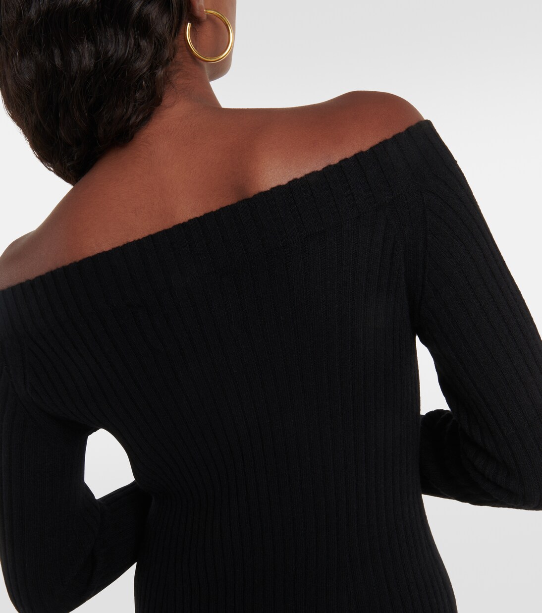 Marvin off-shoulder cashmere midi dress in black - Lisa Yang | Mytheresa