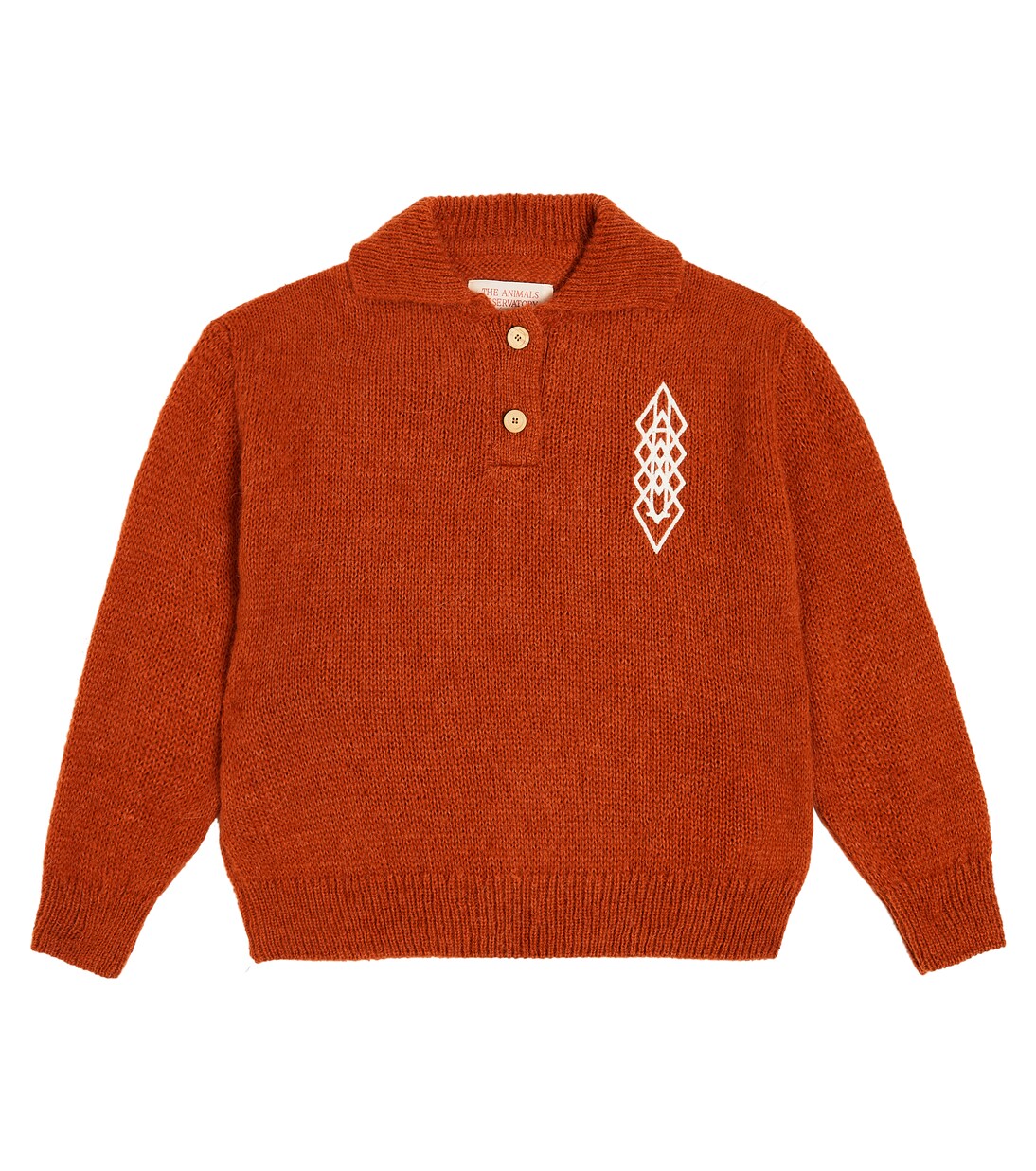Raven embroidered sweater in orange - The Animals Observatory | Mytheresa
