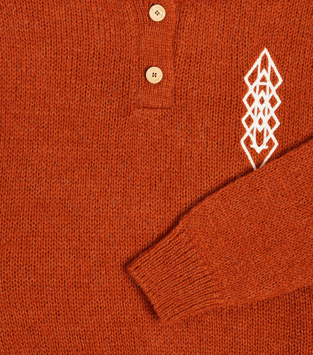 Raven embroidered sweater in orange - The Animals Observatory | Mytheresa