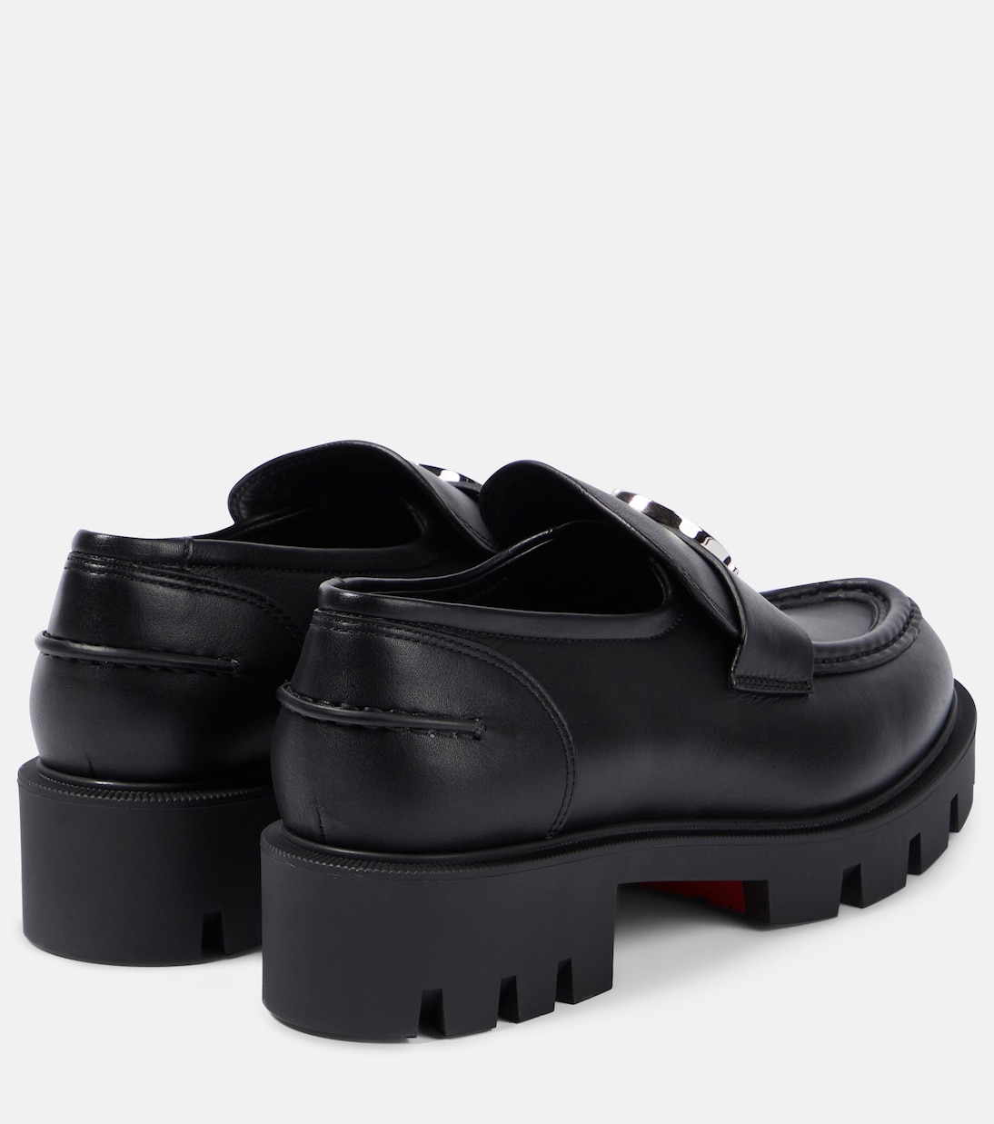 CL Moc Lug leather loafers in black - Christian Louboutin | Mytheresa