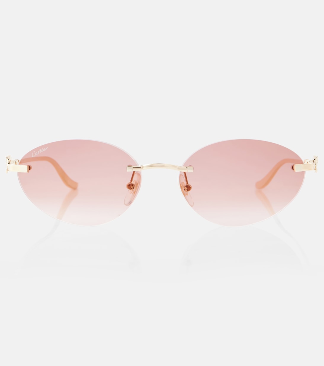Gafas de sol ovaladas Panthère de Cartier en rojo - Cartier Eyewear ...