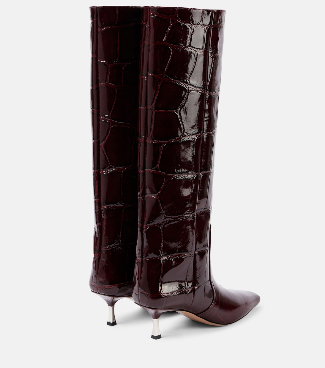 Bettina 55 patent leather knee-high boots in burgundy - Paris Texas ...