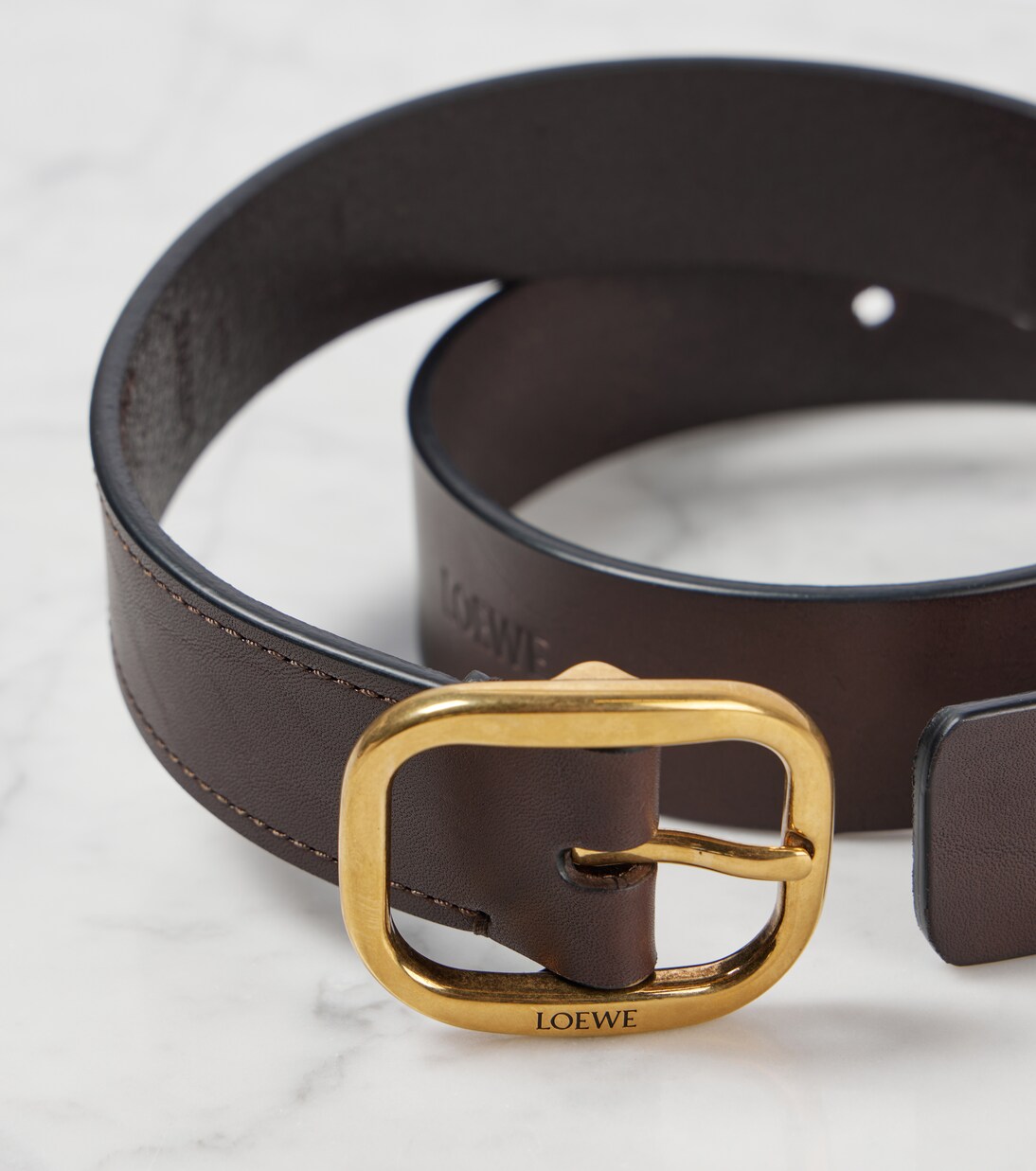 Leather belt in brown - Loewe | Mytheresa