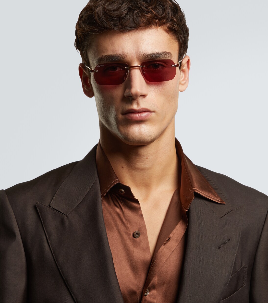 Première rectangular sunglasses in gold - Cartier Eyewear Collection ...