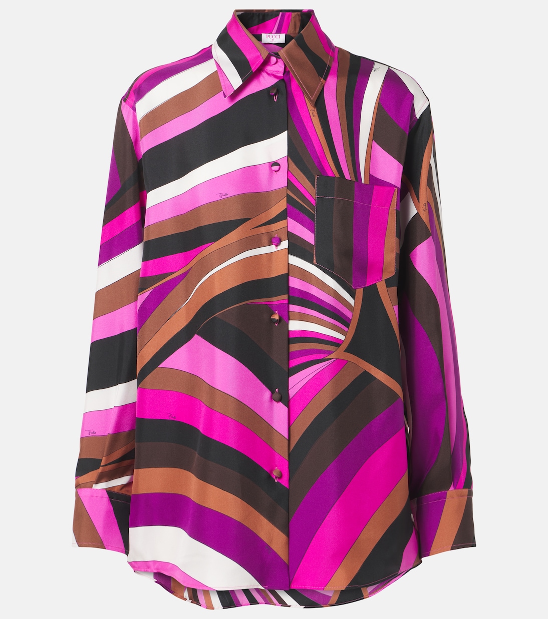 Iride silk twill shirt in pink - Pucci | Mytheresa