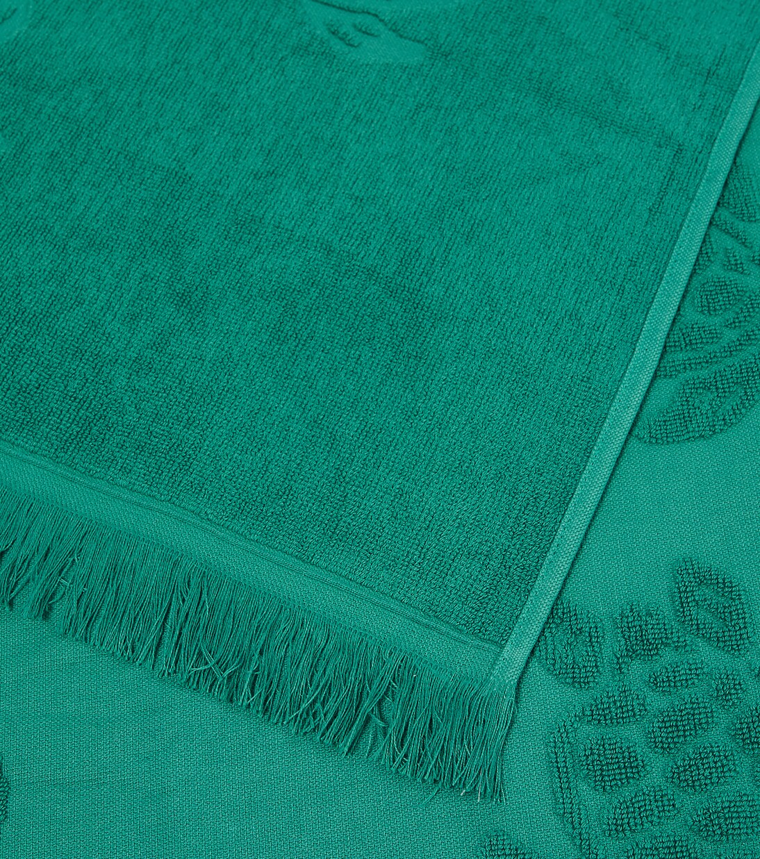 Santah jacquard cotton beach towel in green - Vilebrequin Kids | Mytheresa