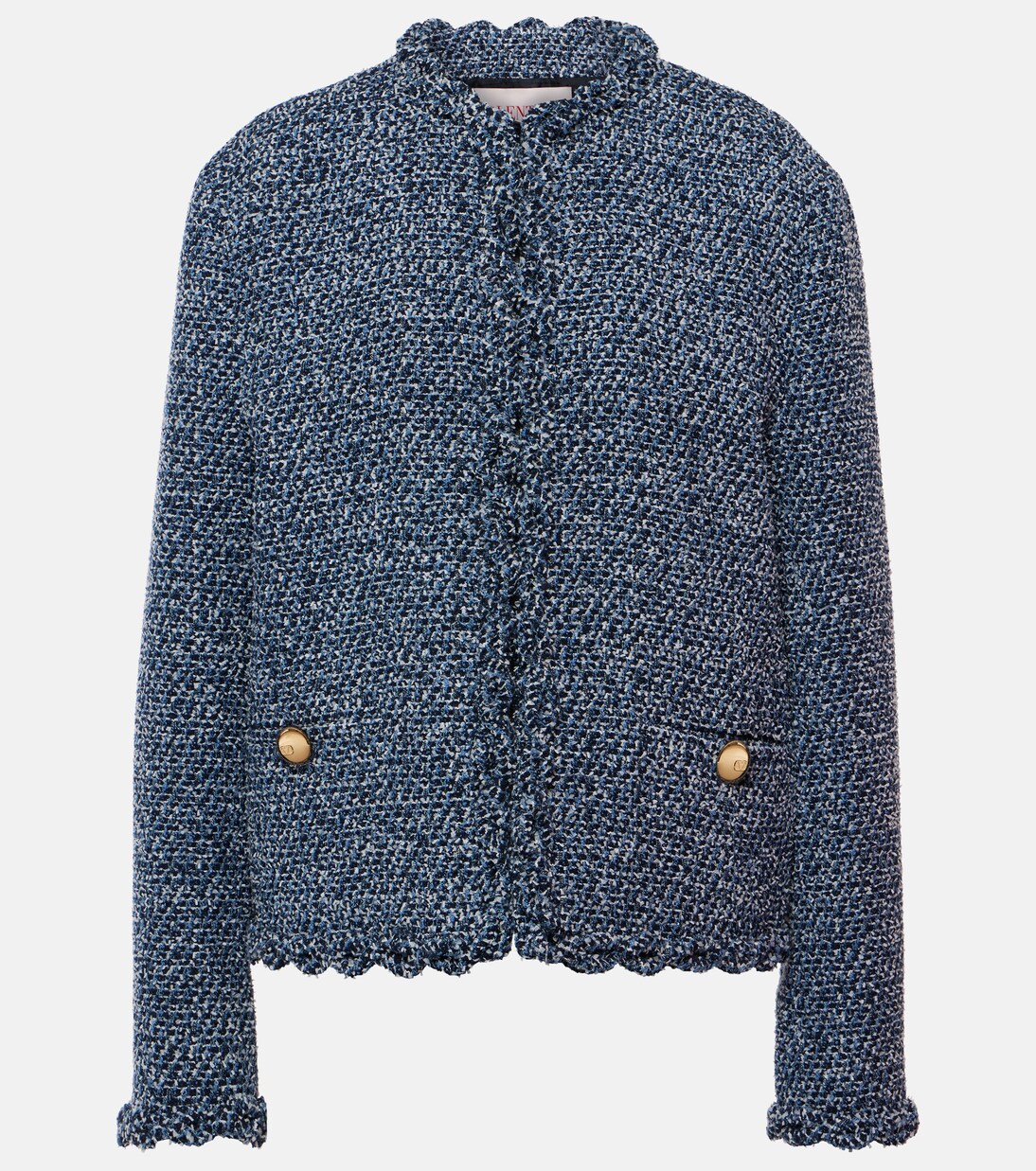 Tweed denim jacket in blue - Valentino | Mytheresa