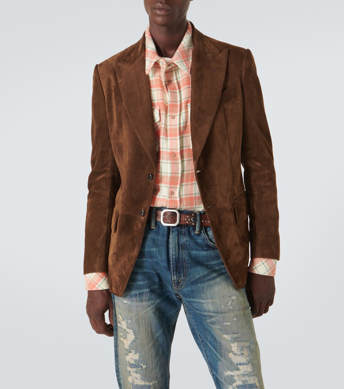 브라운 Rasco 임벨리시드 레더 벨트 - RRL | Mytheresa