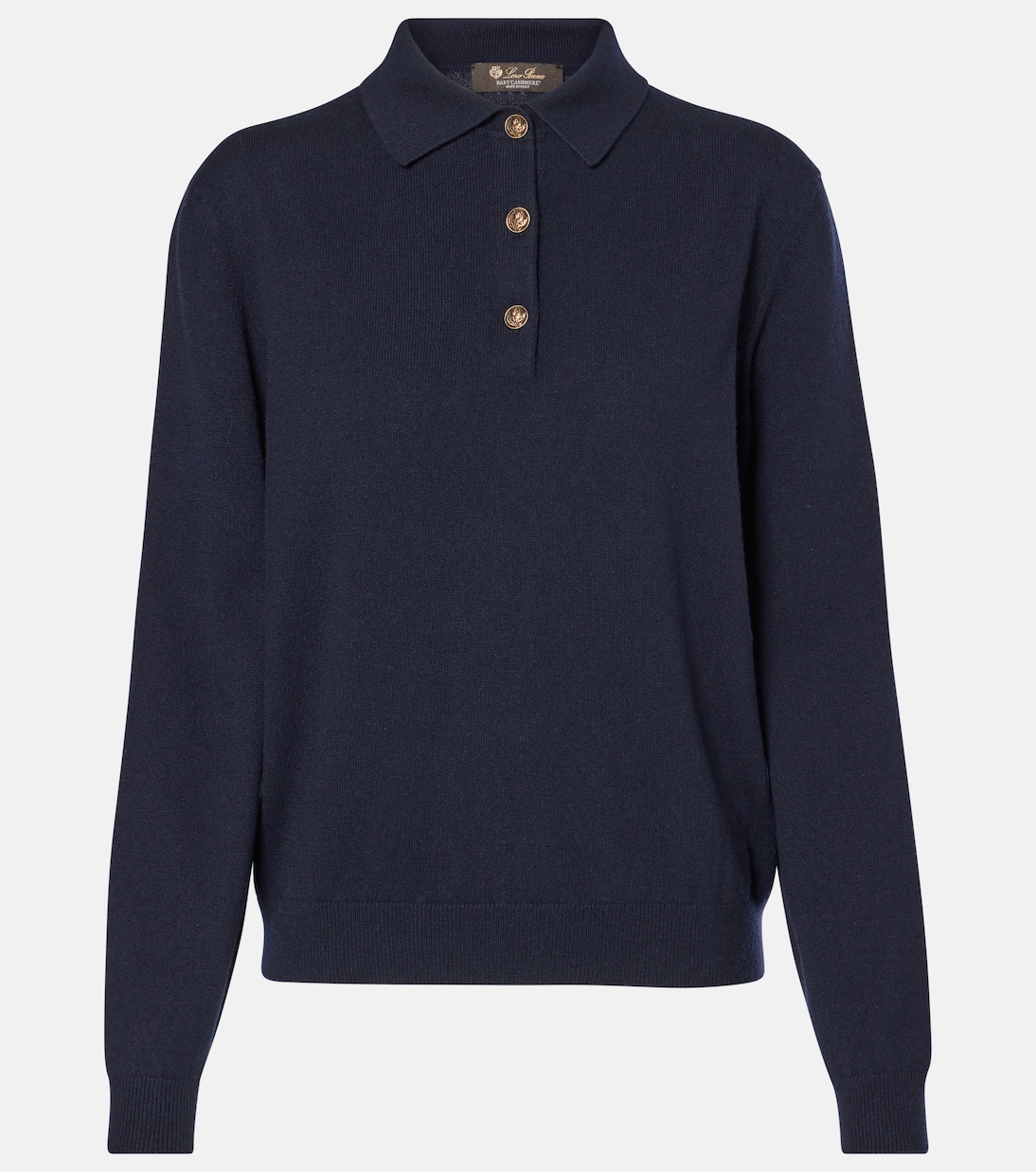 Classic cashmere polo sweater in blue - Loro Piana | Mytheresa