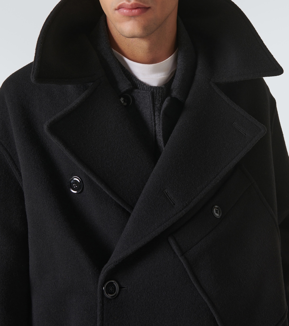 Dispatch wool peacoat in black - Lemaire | Mytheresa