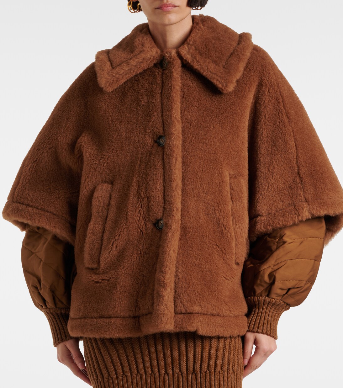 Teddy Bear cape in brown - Max Mara | Mytheresa