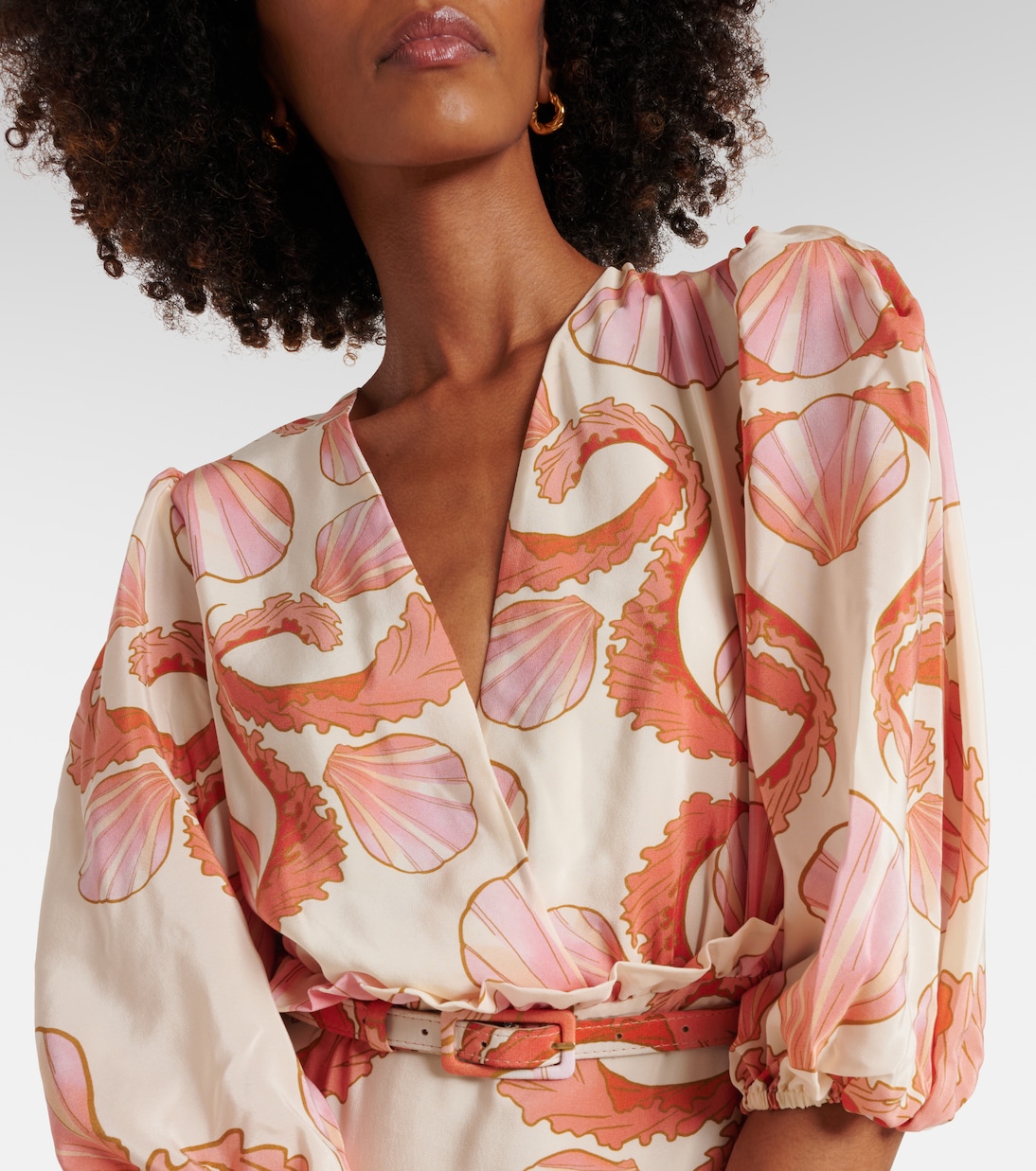 Seashell silk maxi dress in multicoloured - Adriana Degreas | Mytheresa