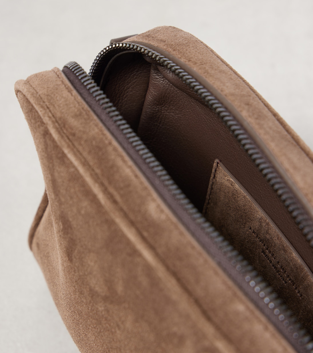 Small suede crossbody bag in brown - Brunello Cucinelli | Mytheresa