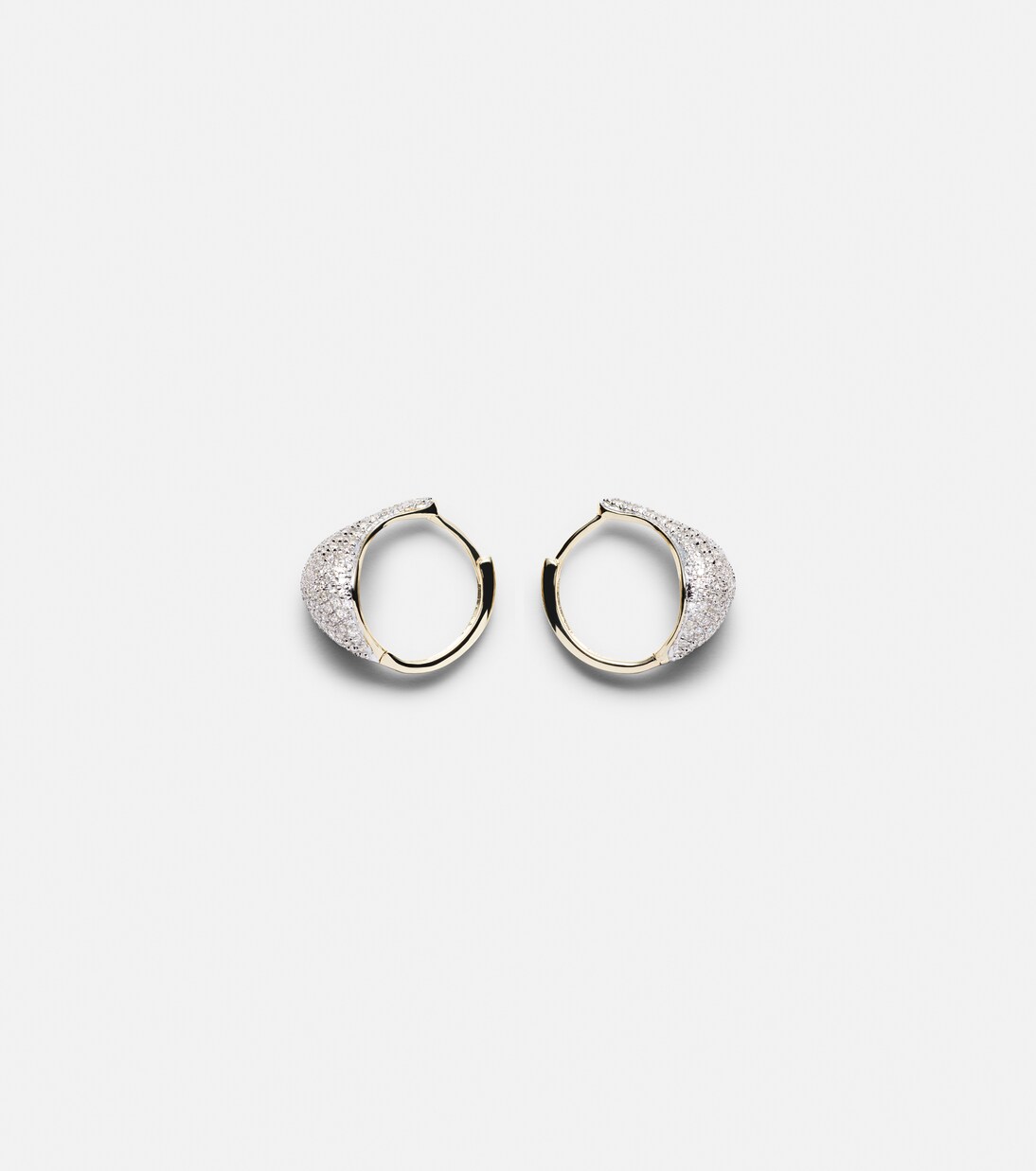 골드 10kt 골드 다이아몬드 후프 이어링 Stone And Strand Mytheresa
