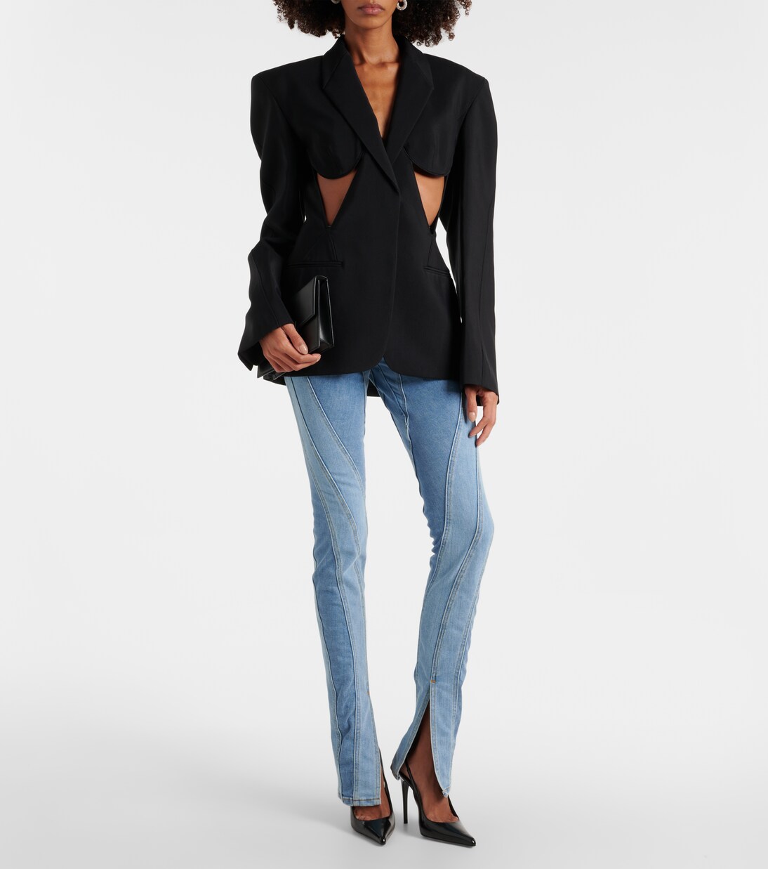 Cutout blazer in black - Mugler | Mytheresa