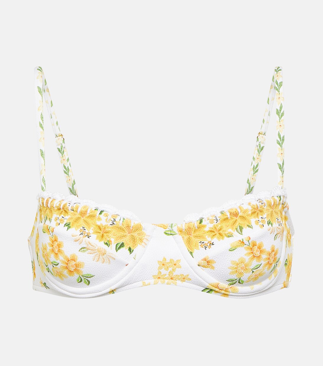 Azaleia floral printed bikini top in white - Farm Rio | Mytheresa