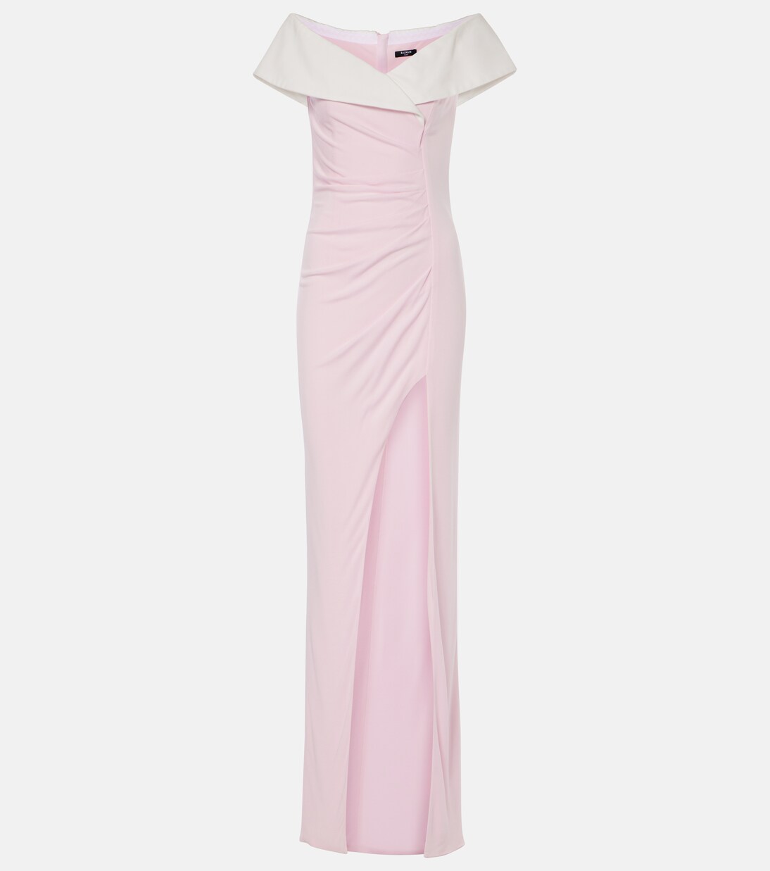 Vestido de fiesta de jersey drapeado en rosa - Balmain | Mytheresa