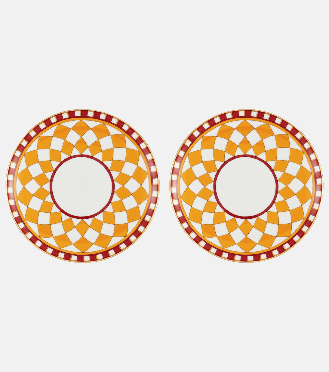 Apollo set of 2 porcelain side plates in multicoloured - La Double J ...
