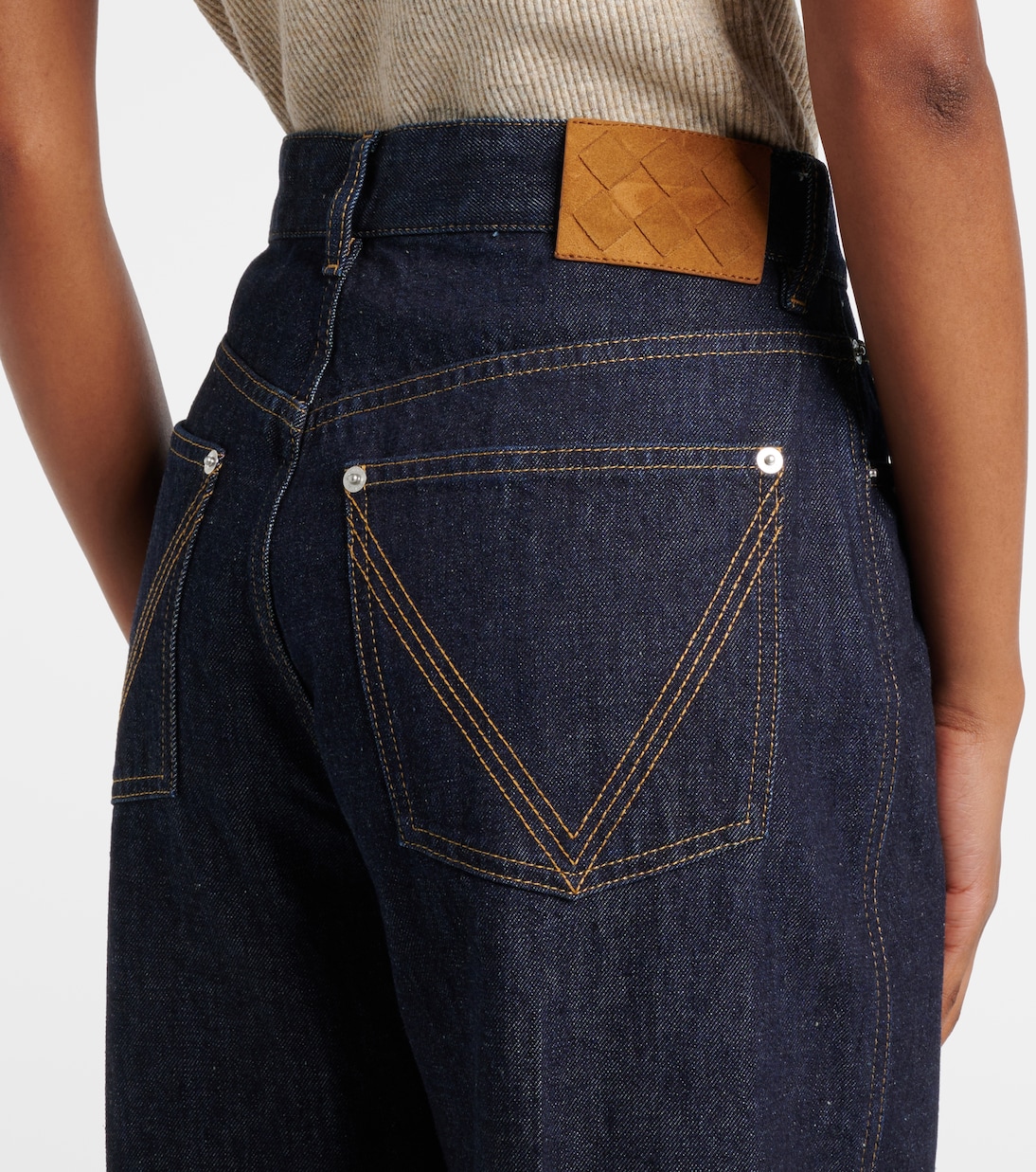 High-rise wide-leg jeans in blue - Bottega Veneta | Mytheresa