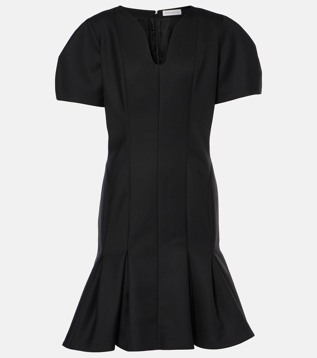 Wool gabardine midi dress in black - Nina Ricci | Mytheresa