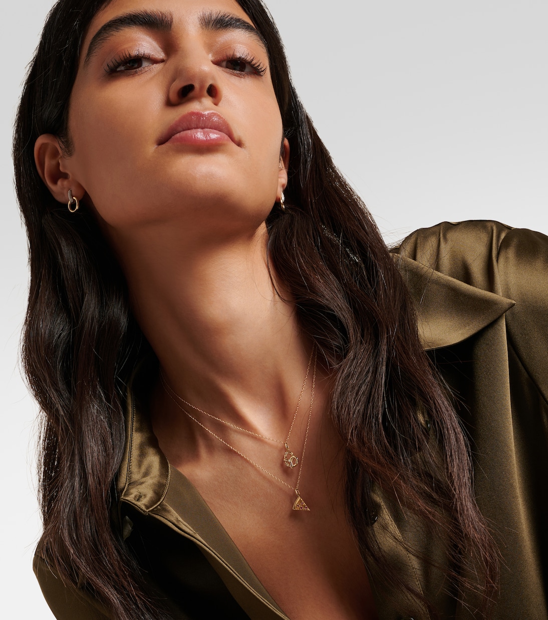 Take a Pizza My Heart 10kt gold necklace with ruby in gold - Stone And ...