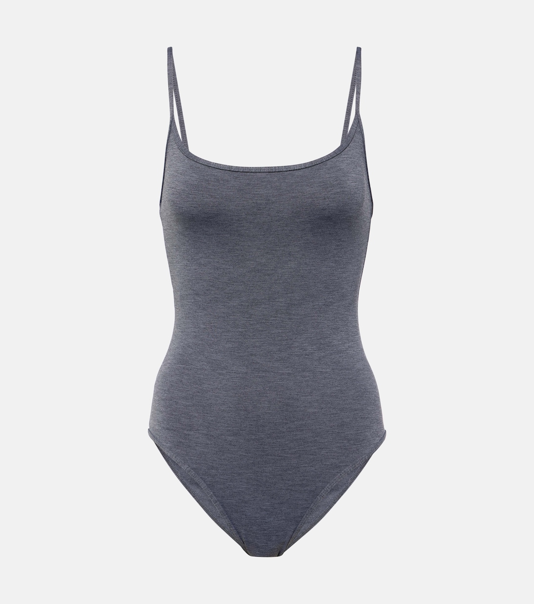 Square-neck swimsuit in grey - Toteme | Mytheresa
