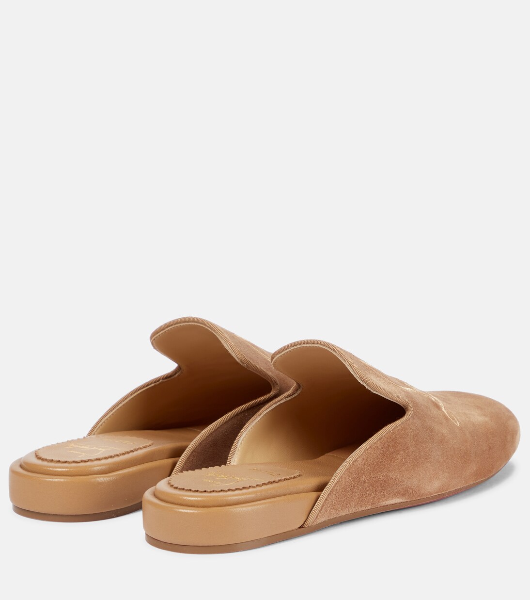Navy Coolito Donna suede slippers in beige - Christian Louboutin ...