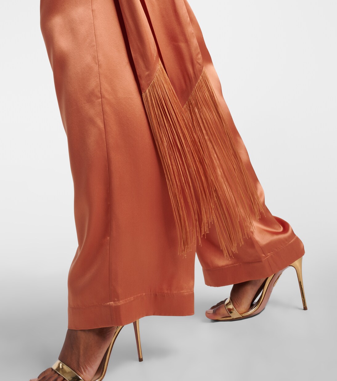 Verdi silk satin wide-leg pants in green - Taller Marmo | Mytheresa
