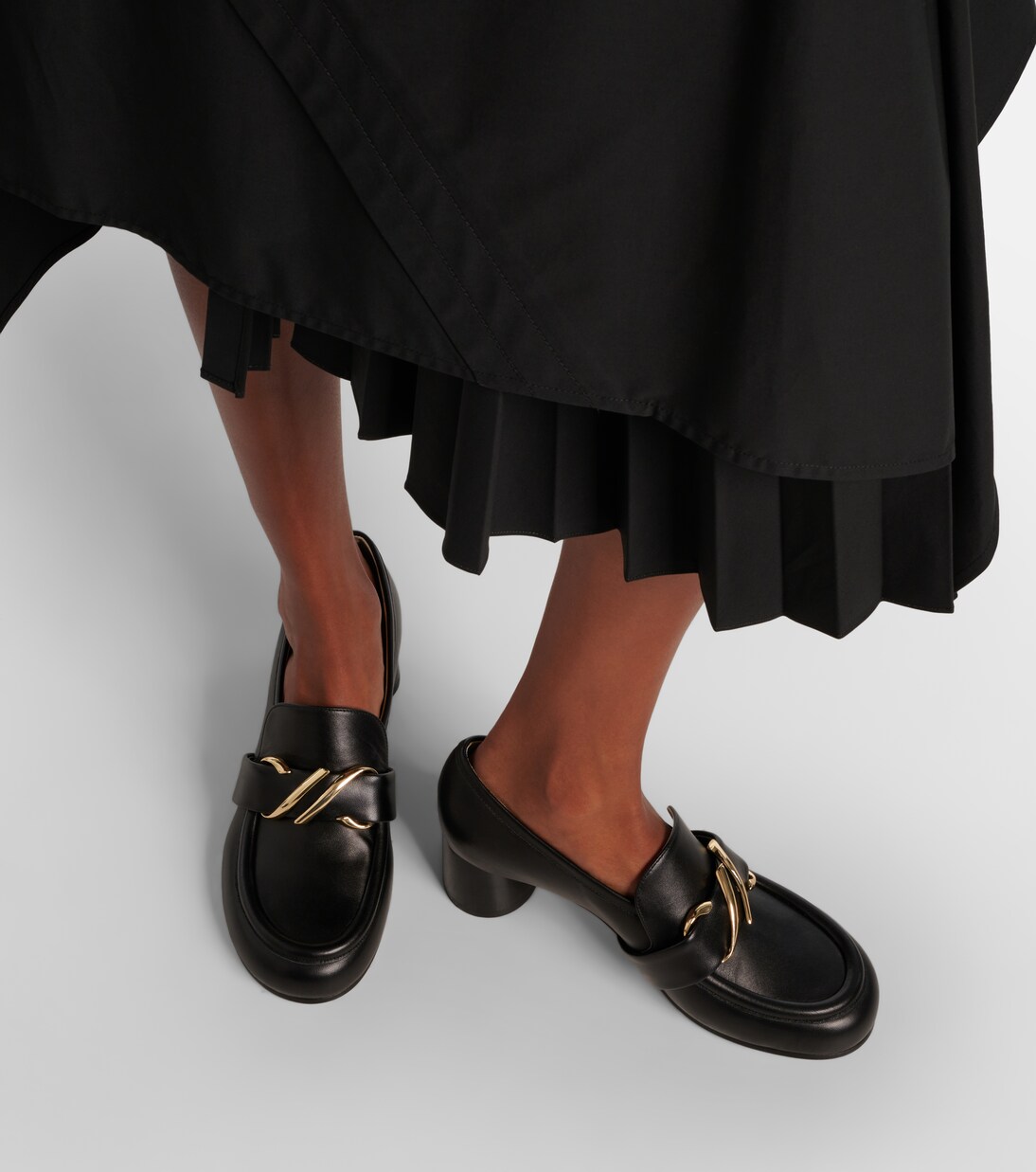 Monogram leather loafer pumps in black - Proenza Schouler | Mytheresa