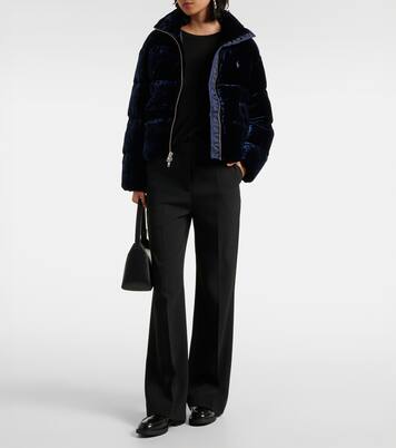 Velvet down jacket in blue - Polo Ralph Lauren | Mytheresa