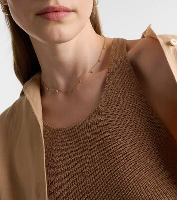 Micro Nesting Gem 18kt gold necklace with diamonds in gold - Octavia ...